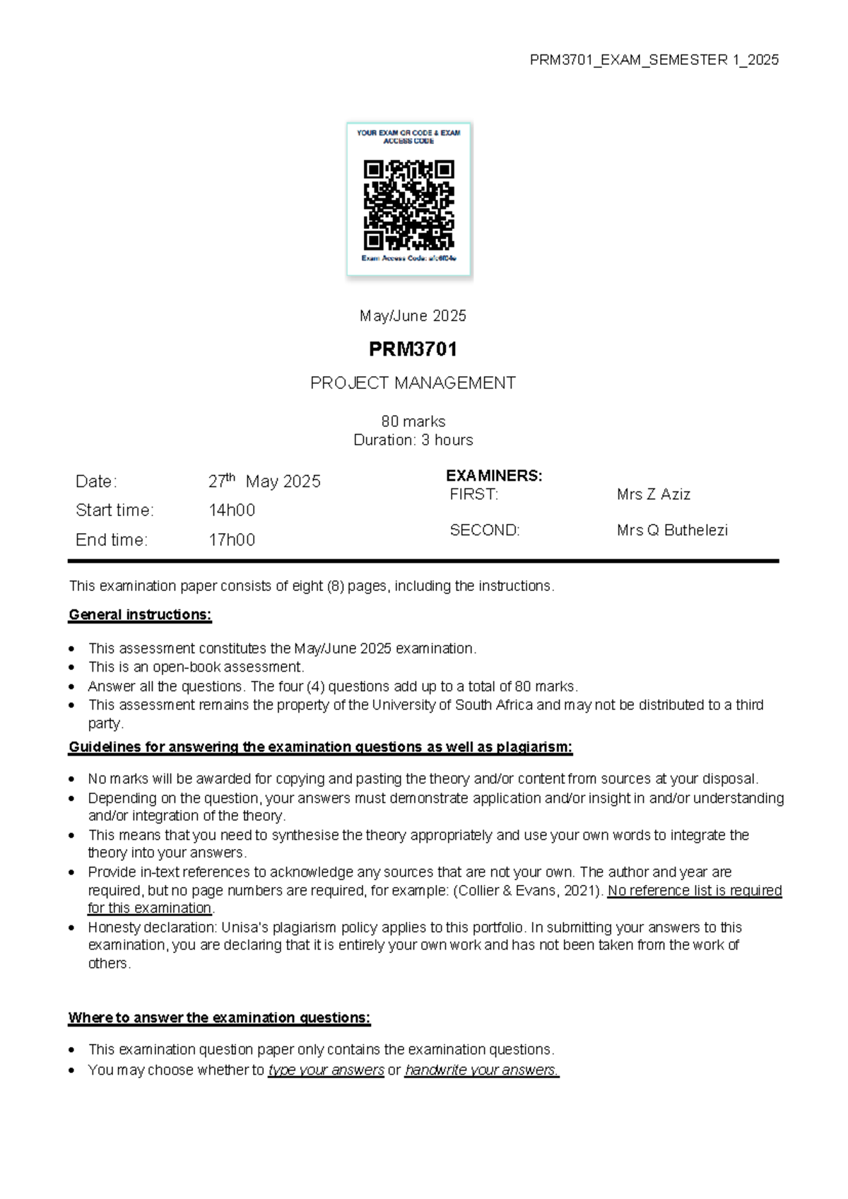 PRM3701_FINAL_EXAM_SEMESTER_1_2025_GUIDELINES_AND_QUESTIONS - Studocu