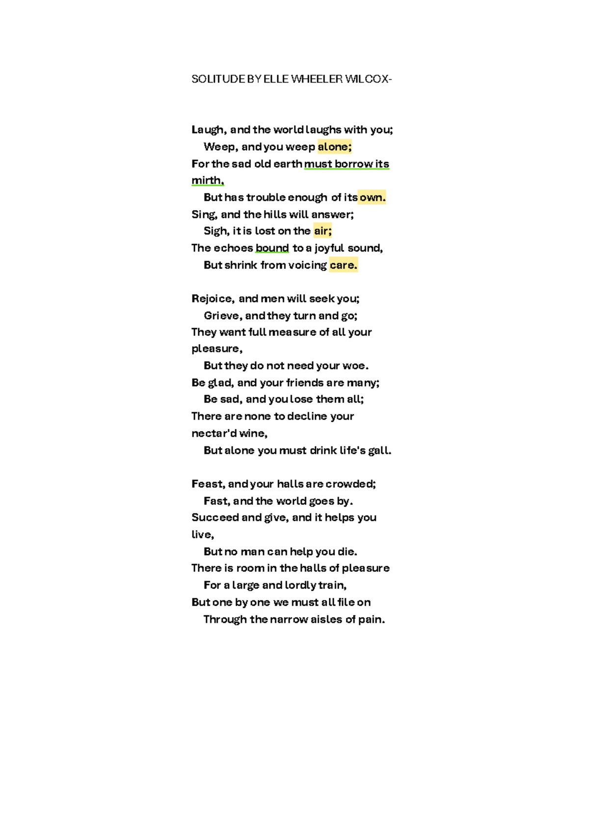ENGLISH 101: Memo Poem Analysis - "The Child Who Was Shot Dead" - Studocu