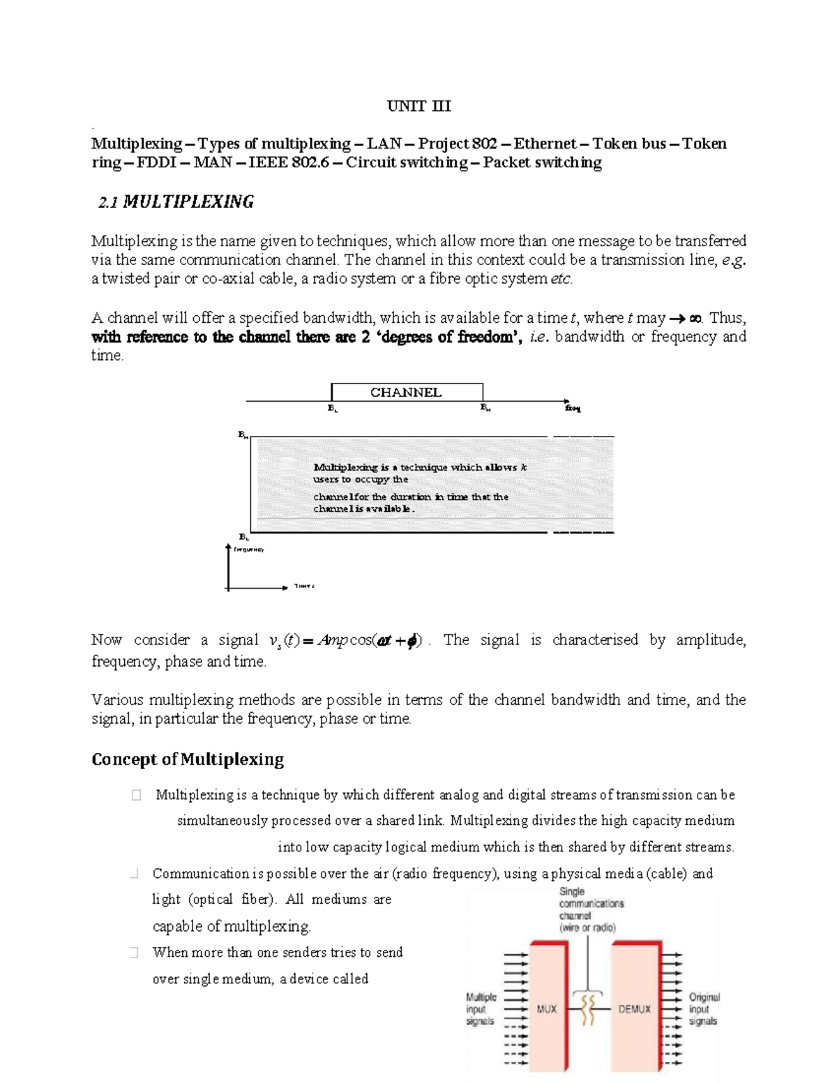 MUX, MAC - Types of Multiplexing in Optical Networks (802 Standards ...