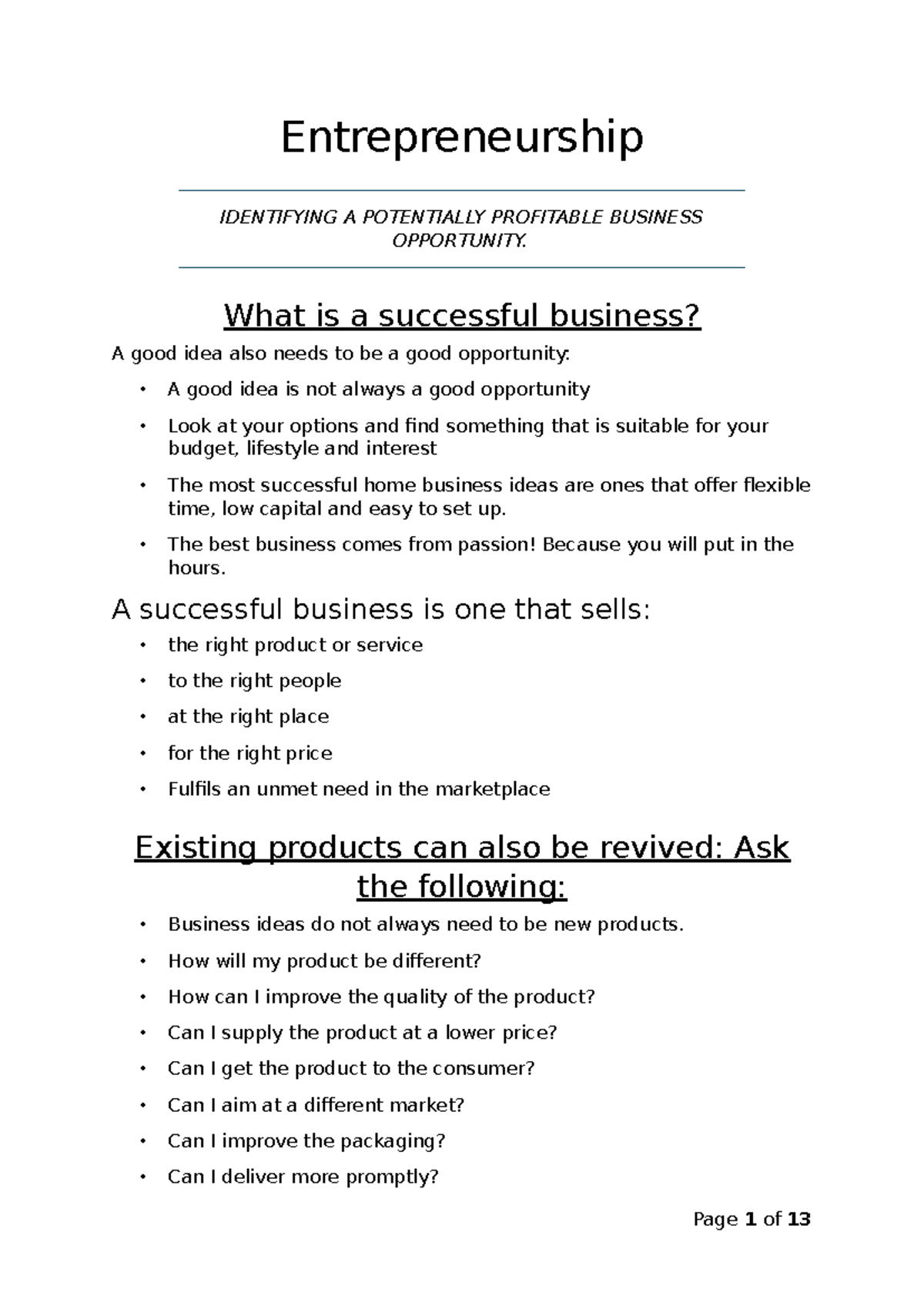 Entrepreneurship 101: Identifying Profitable Business Opportunities ...