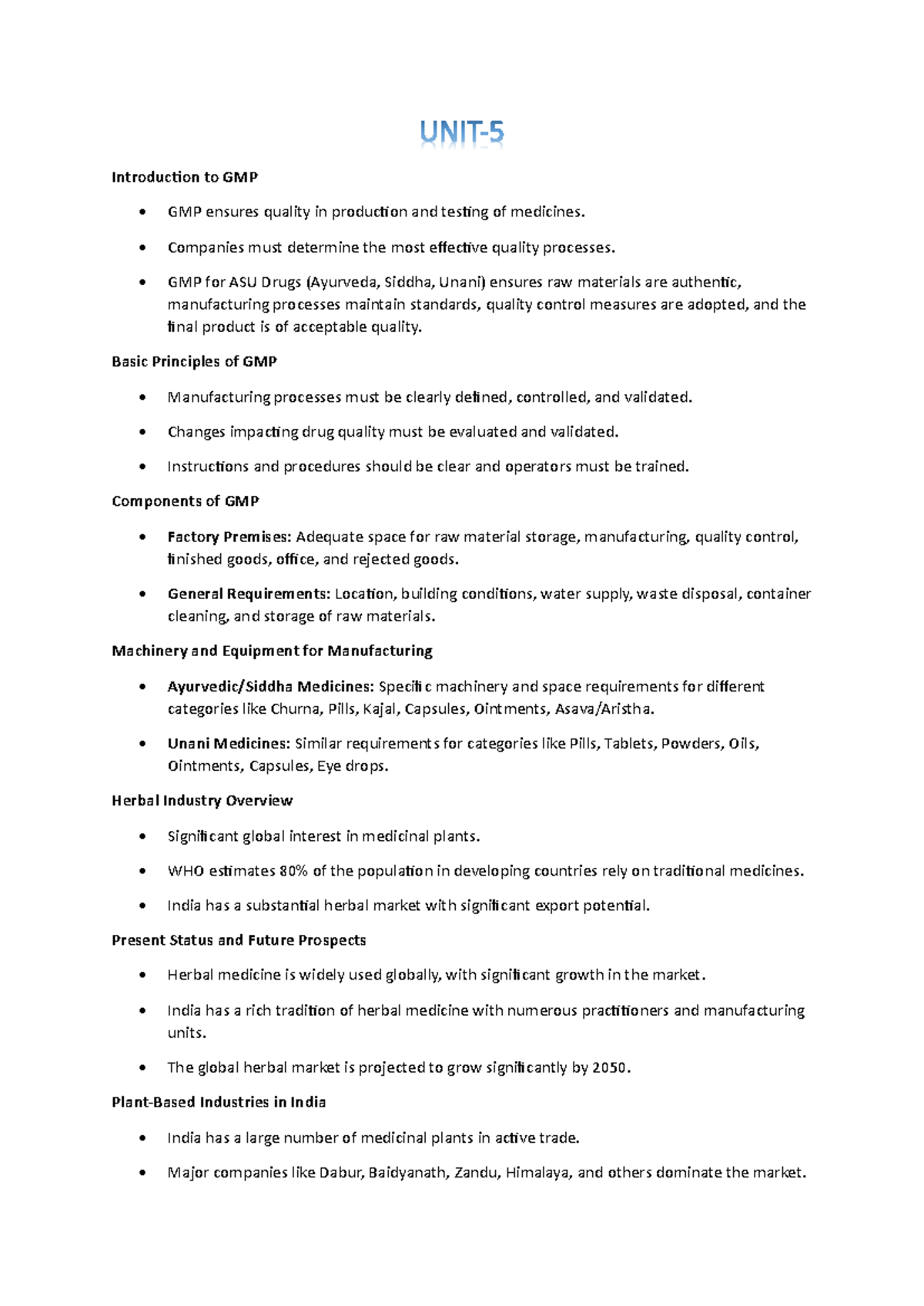 UNIT5 - This is quick revision of HDT - UNIT- 5 Introduction to GMP ...