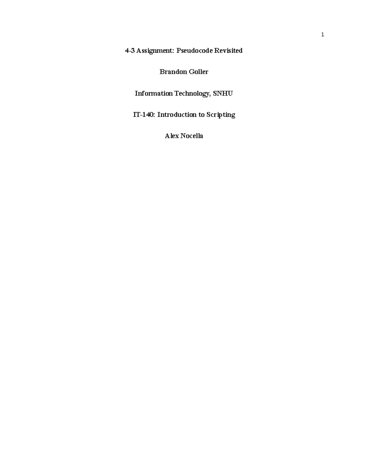 IT-140: Higher-Lower Game Pseudocode Assignment Overview - Studocu