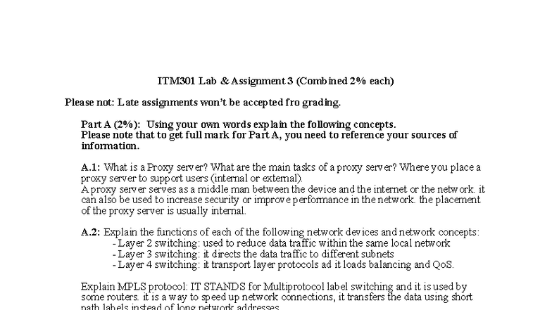 ITM301 Lab Assignment 3: Proxy Servers & Windows Commands Explained ...