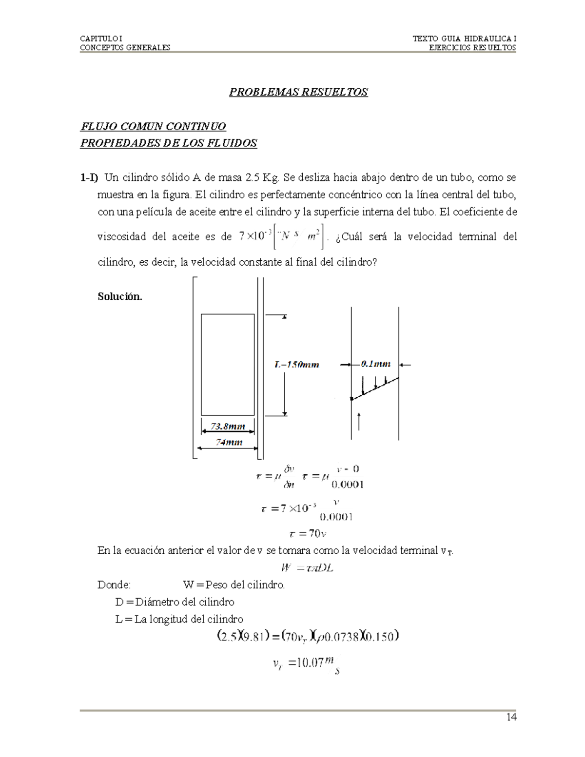 CAPITULO I: CONCEPTOS GENERALES Y EJERCICIOS RESUELTOS GUIA HIDRAULICA I - Studocu
