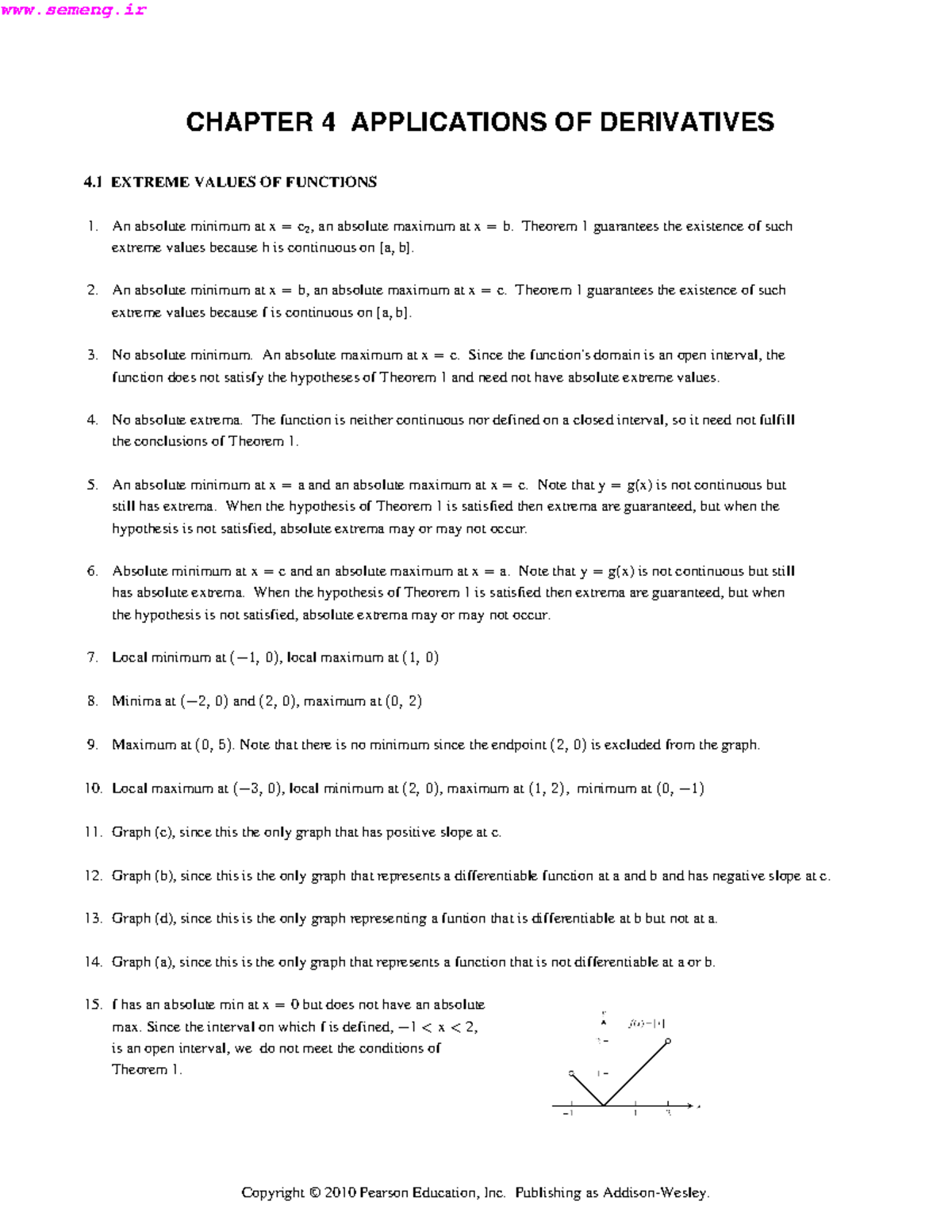 Calculus CH4 solution - 學習資源 - CHAPTER 4 APPLICATIONS OF DERIVATIVES 4 ...