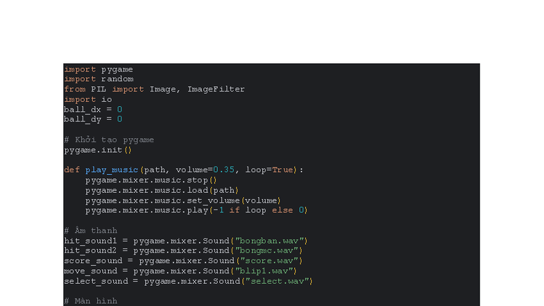 Pong Game Development with Pygame: Code Overview and Functions - Studocu
