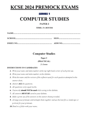 Computer Studies notes - Introduction to Computer Systems - UoN - Studocu