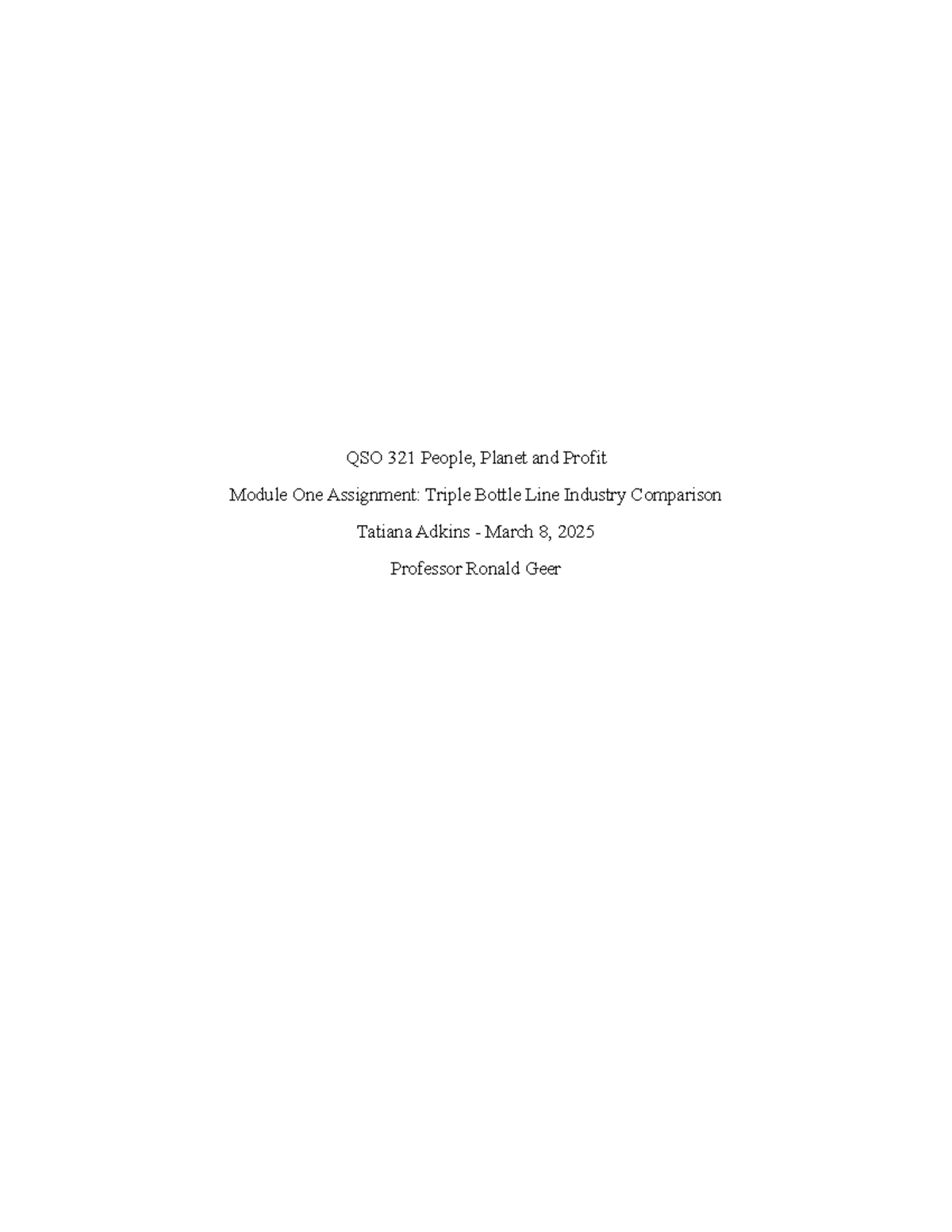 Module One - QSO 321 People, Planet and Profit Module One Assignment ...