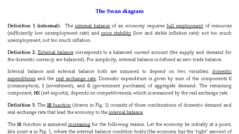 Intro Macro 2019: Understanding the Swan Diagram and Economic Balance ...