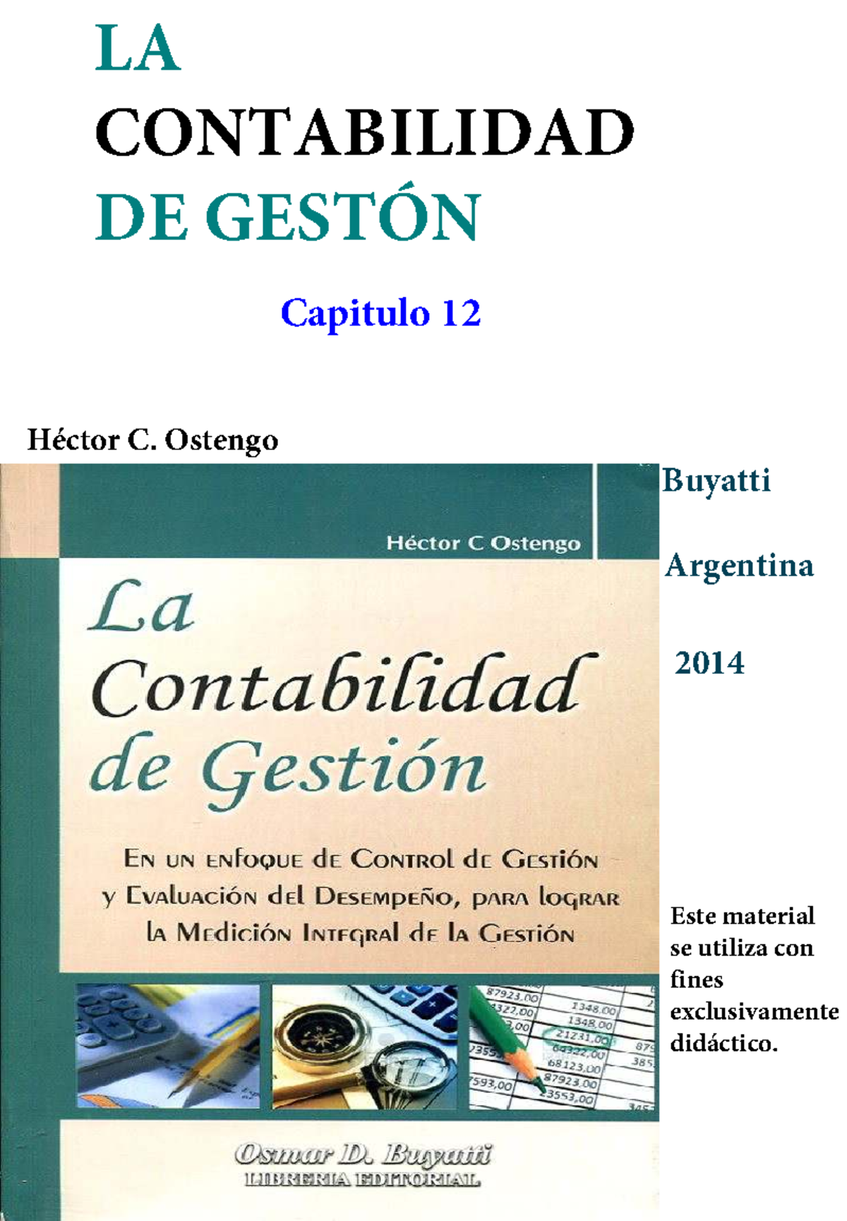 LA CONTABILIDAD DE GESTIÓN: Capítulo 12 - Cuadro de Mando Integral ...