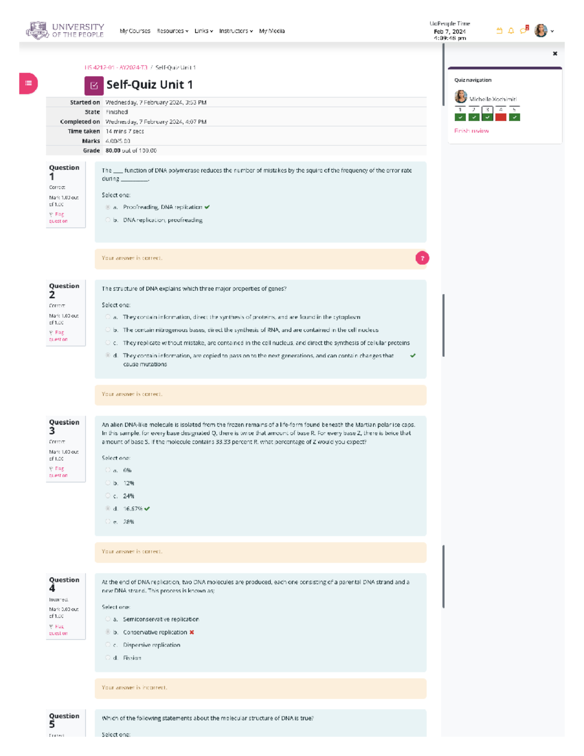 Genetics - Unit 1 Self Quiz Review Answers - Studocu