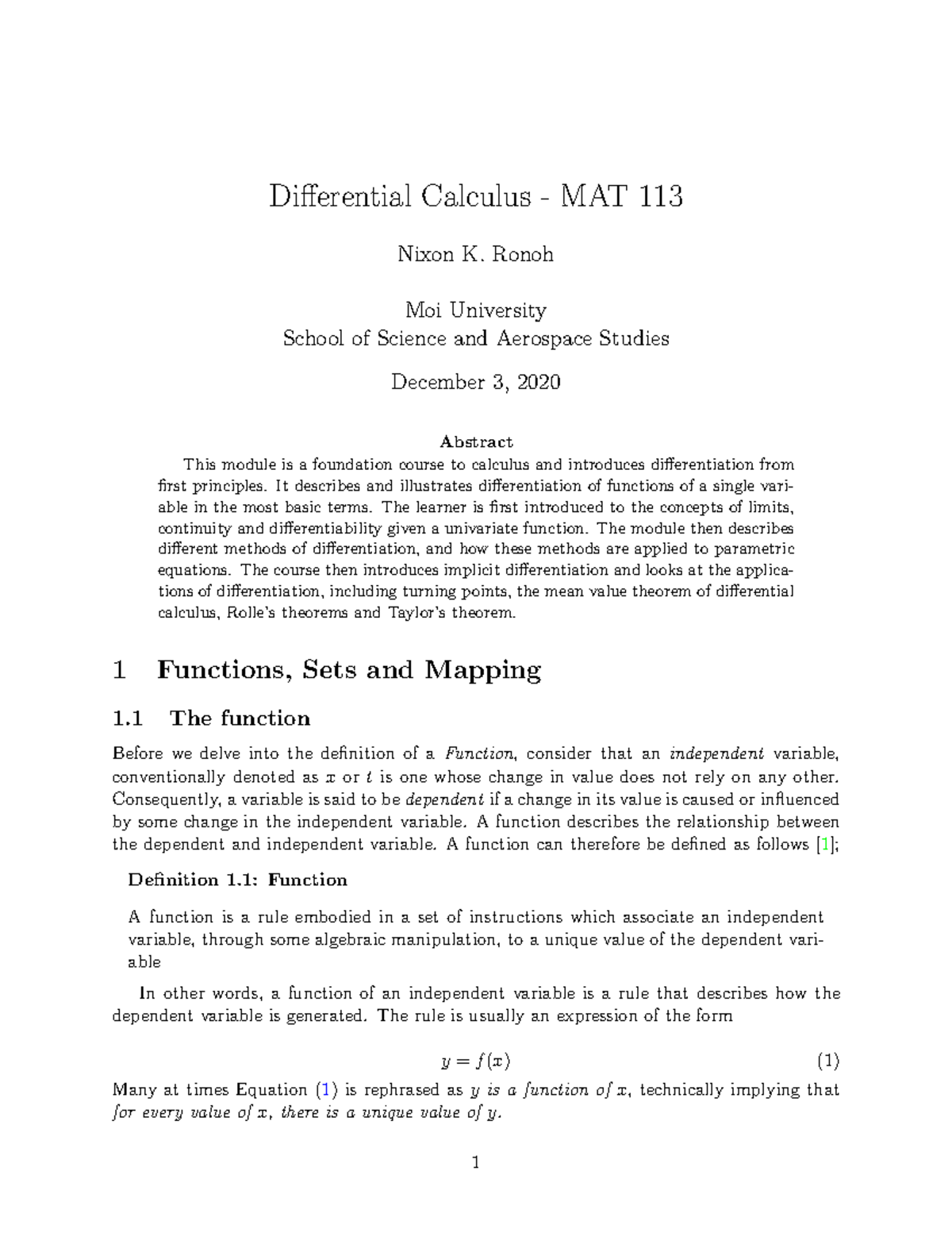 SMA 111 - it is the notes about SMA 111 for first years first sem ...