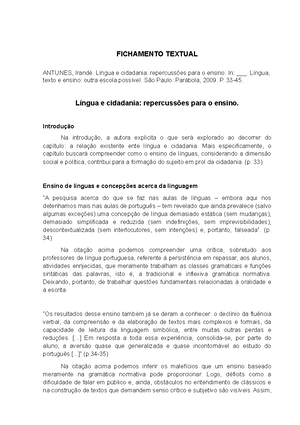 Resumo - Luiz Antônio Marcuschi - RESENHA: MARCUSCHI, Luiz Antônio ...