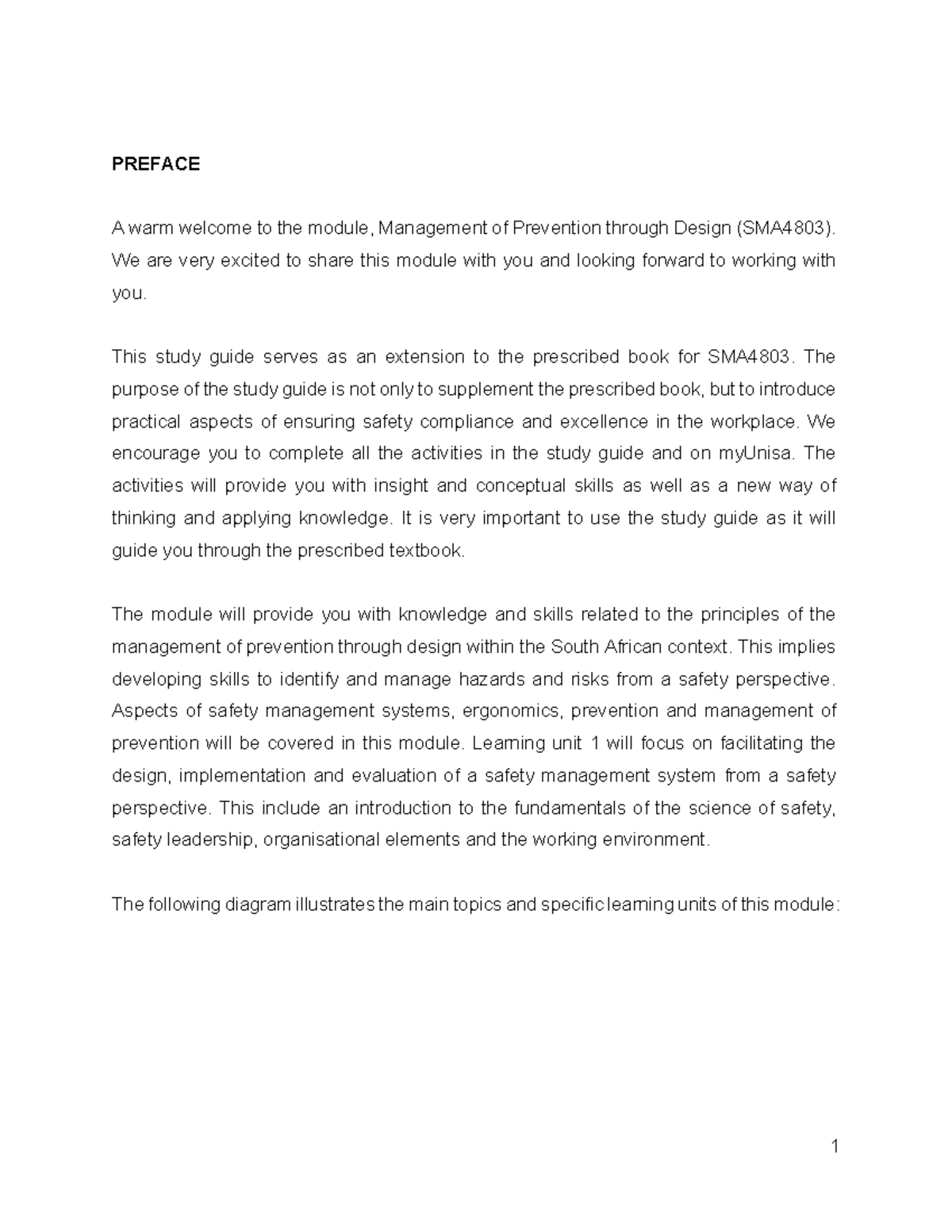 SMA4803 Study Guide: Management of Prevention through Design 2024 - Studocu
