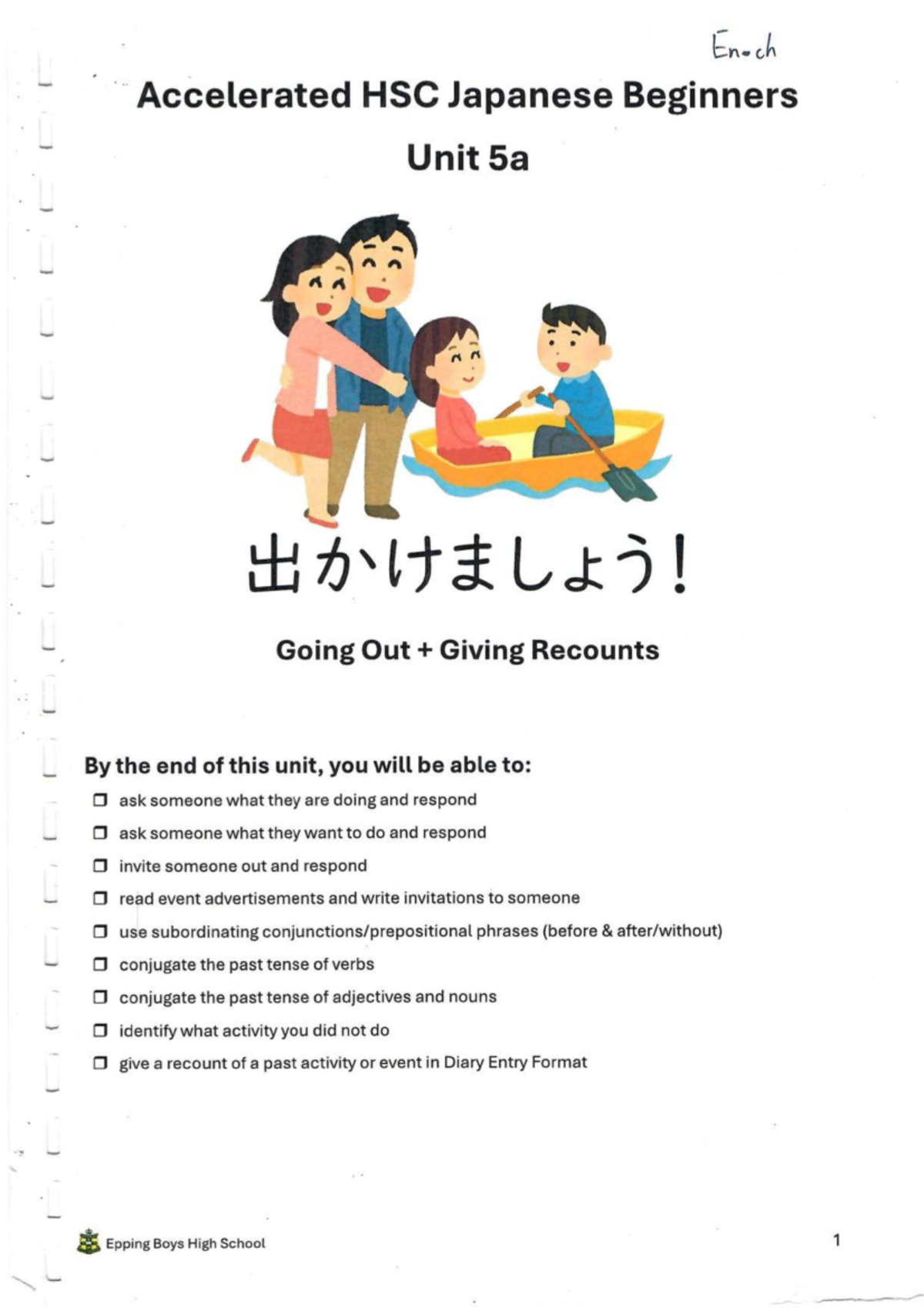 2026 Accelerated HSC Japanese Beginners Unit 5a: Going Out & Recounts ...