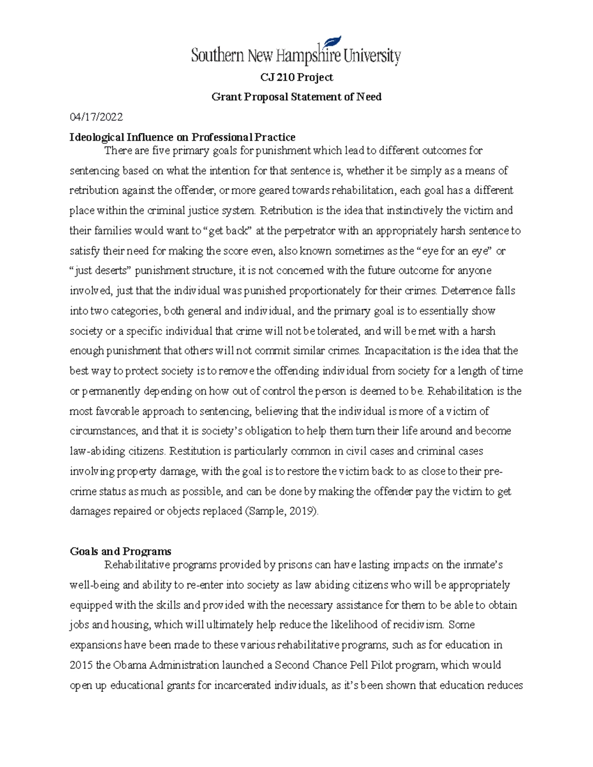 CJ 210 Module Four Assignment: Architectural Design Impact on Inmates ...