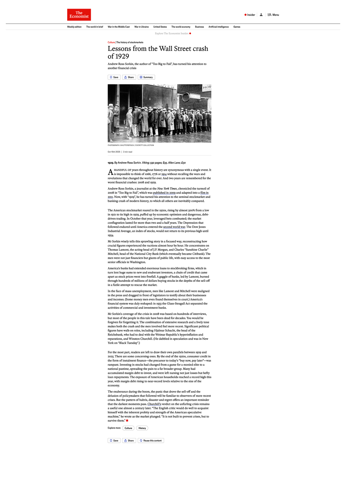 Lessons from the Wall Street Crash of 1929: Insights and Parallels ...