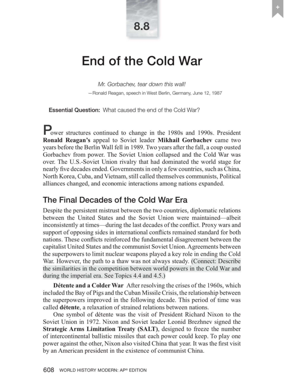 8.8 End of the Cold War: Key Events and Impacts on Global Politics ...