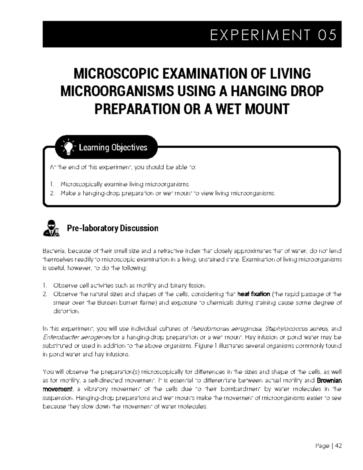 05 Wet Mount Technique - Micro Exam of Living Microorganisms - Studocu