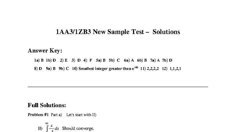 Solutions Test 1 - 2022 Sample Answer Key - Studocu