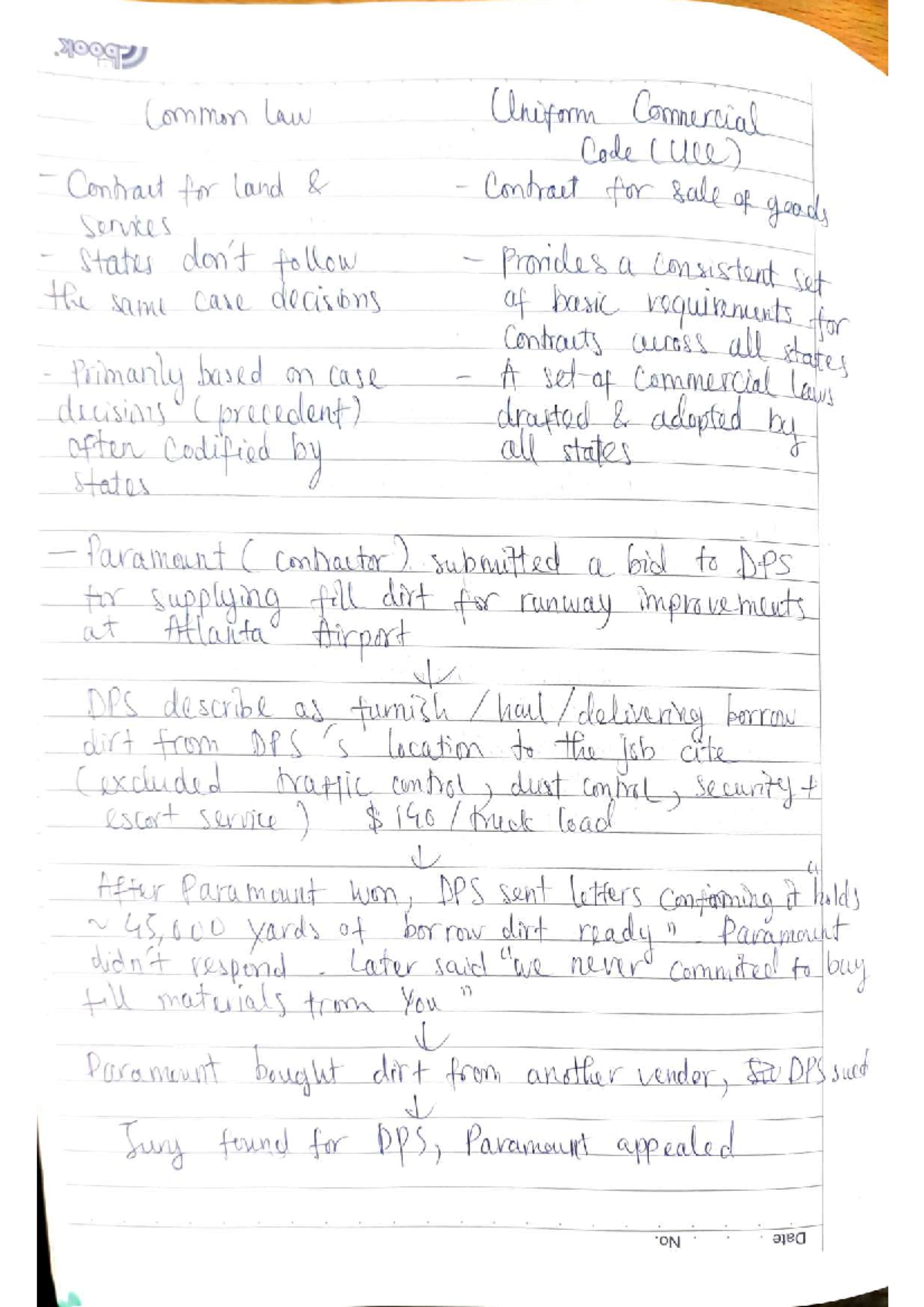 UCC Contract Law Case Study: Paramount vs. DPS (IMG 20251112) - Studocu
