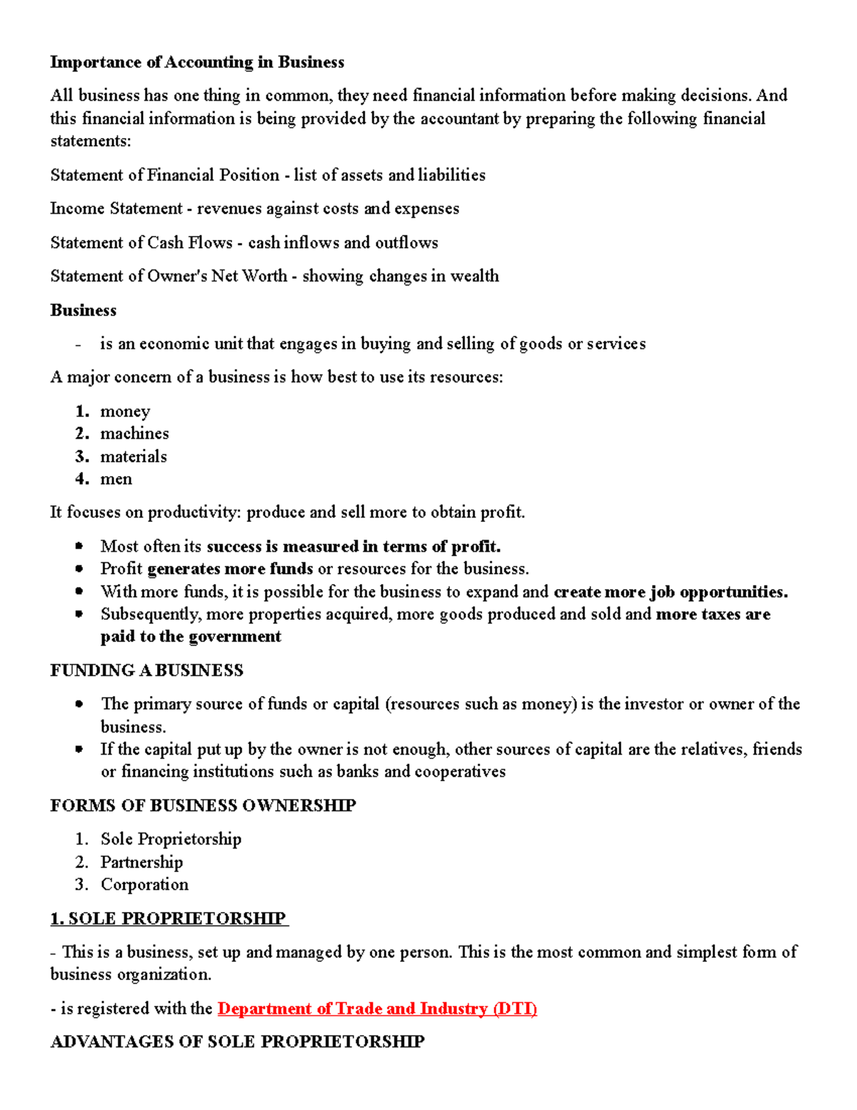 Reviewer 1 - accounting - Importance of Accounting in Business All ...