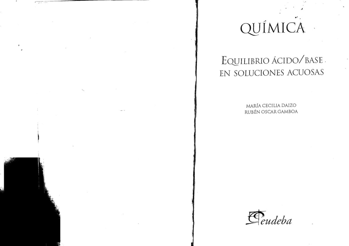 Equilibrio Ácido-Base en Soluciones Acuosas - Química UBA 4371 - Studocu