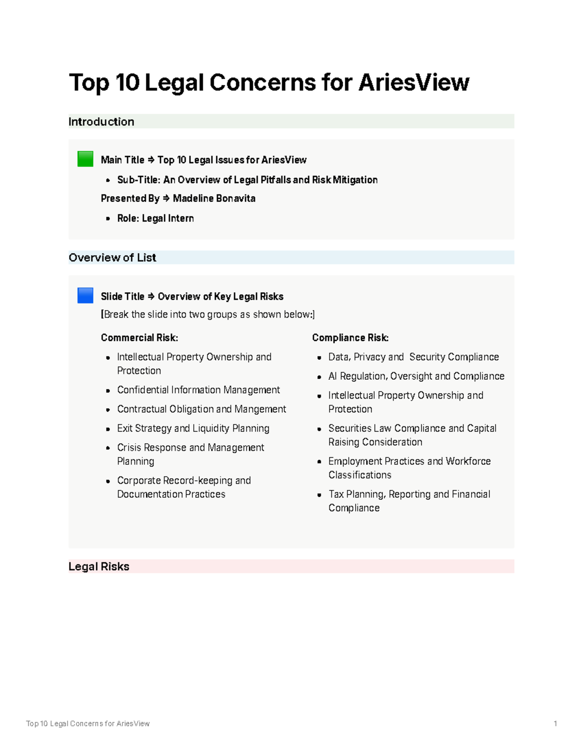 Top 10 Legal Concerns for AriesView: A Comprehensive Overview - Studocu