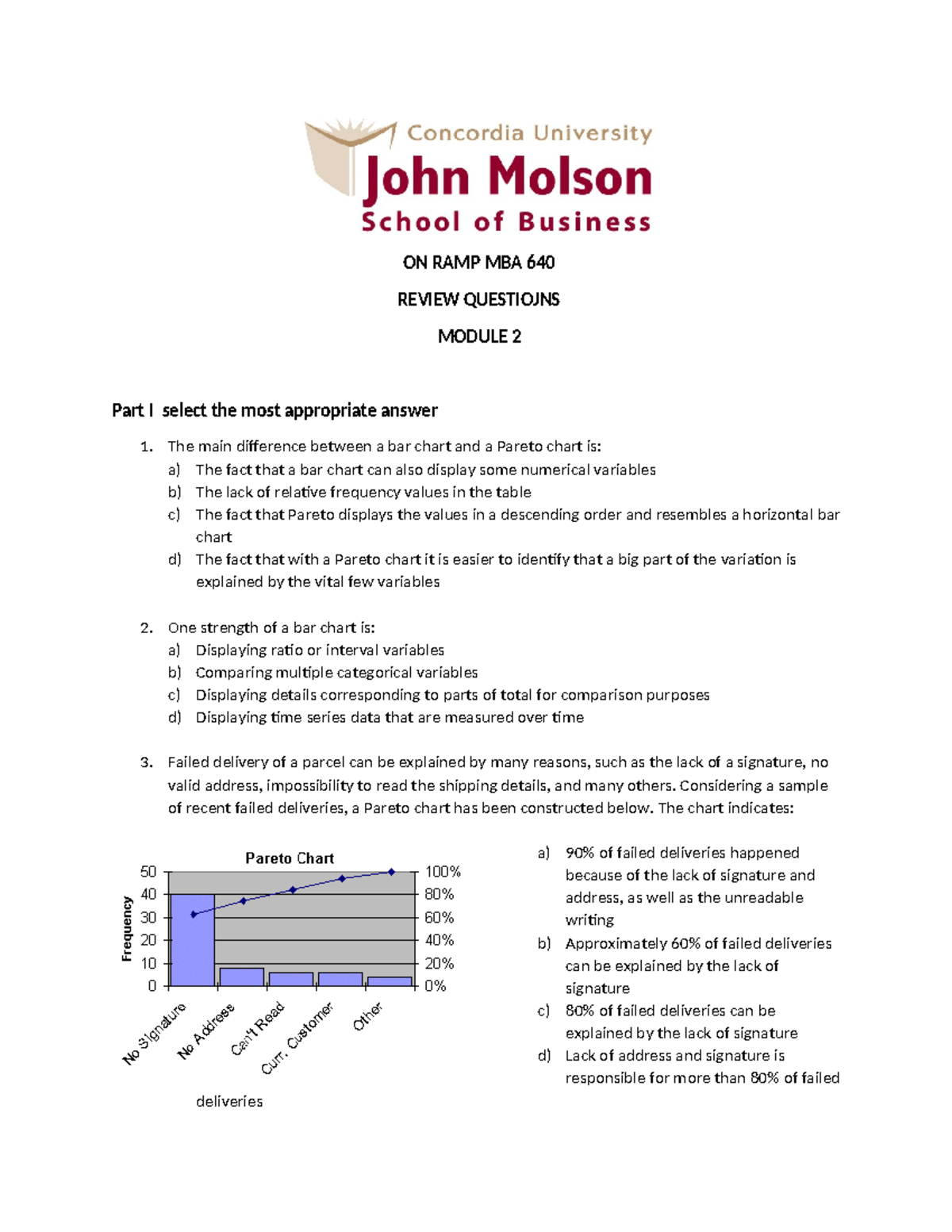 MBA 640 Review Questions: Module 2 Analysis and Insights - Studocu