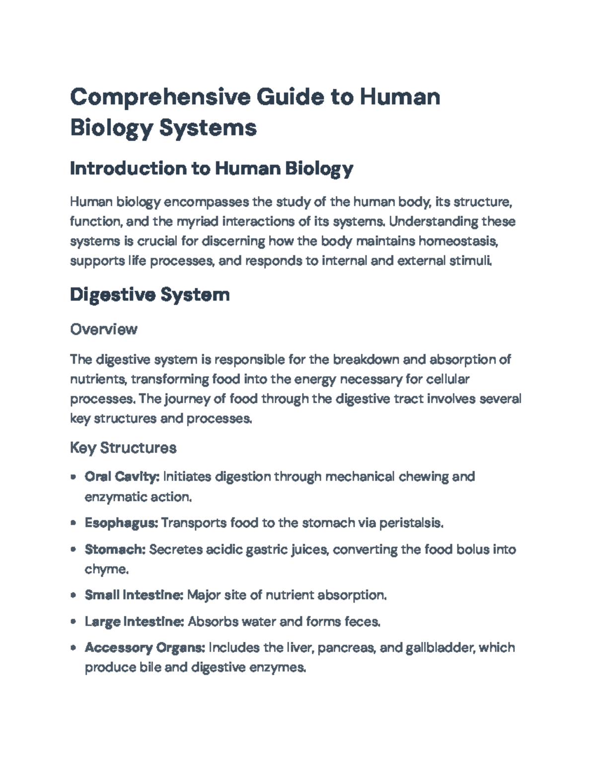 Comprehensive Guide to Human Biology Systems - Essentials and Functions ...