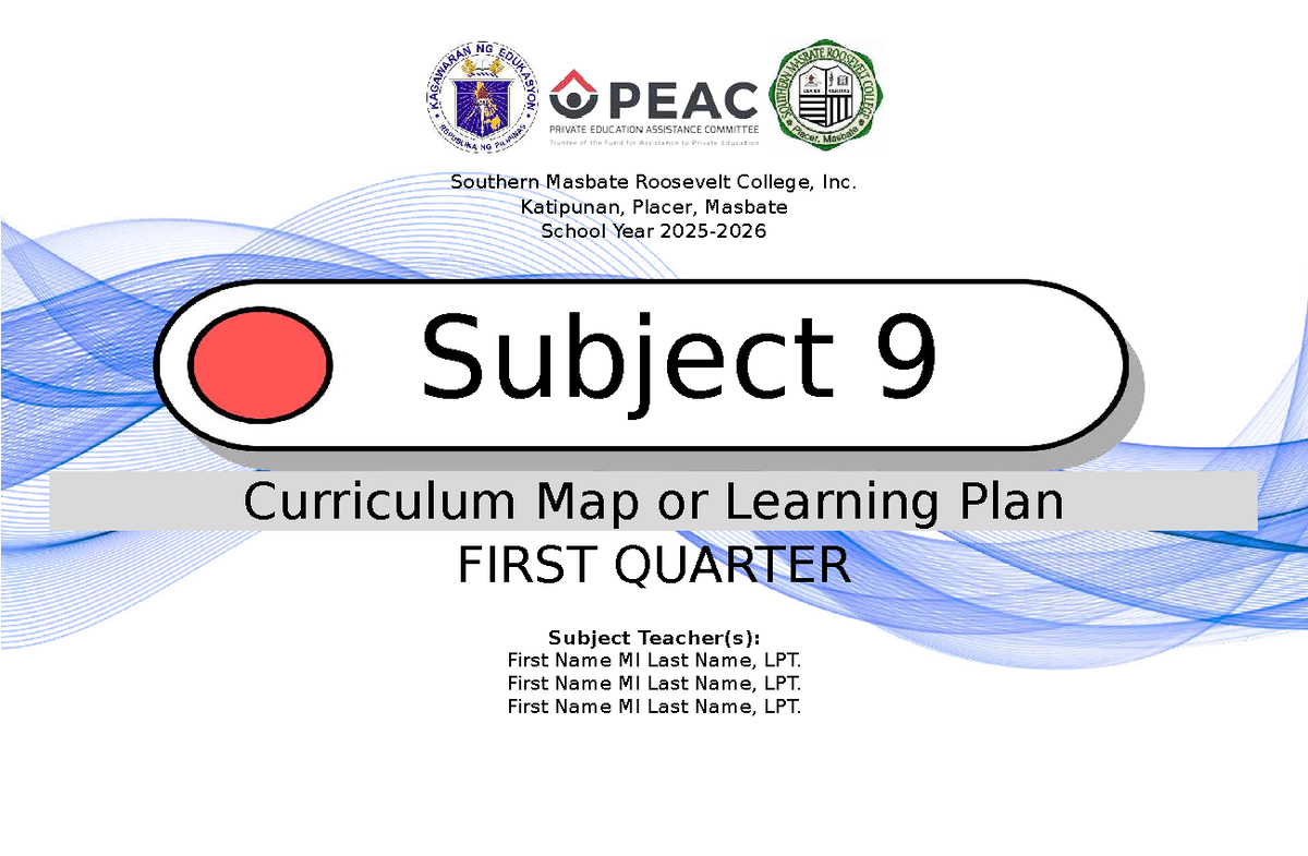 25-26-CMAp-and-LP-Cover-Page-Template - General Science - Southern Masbate Roosevelt College ...