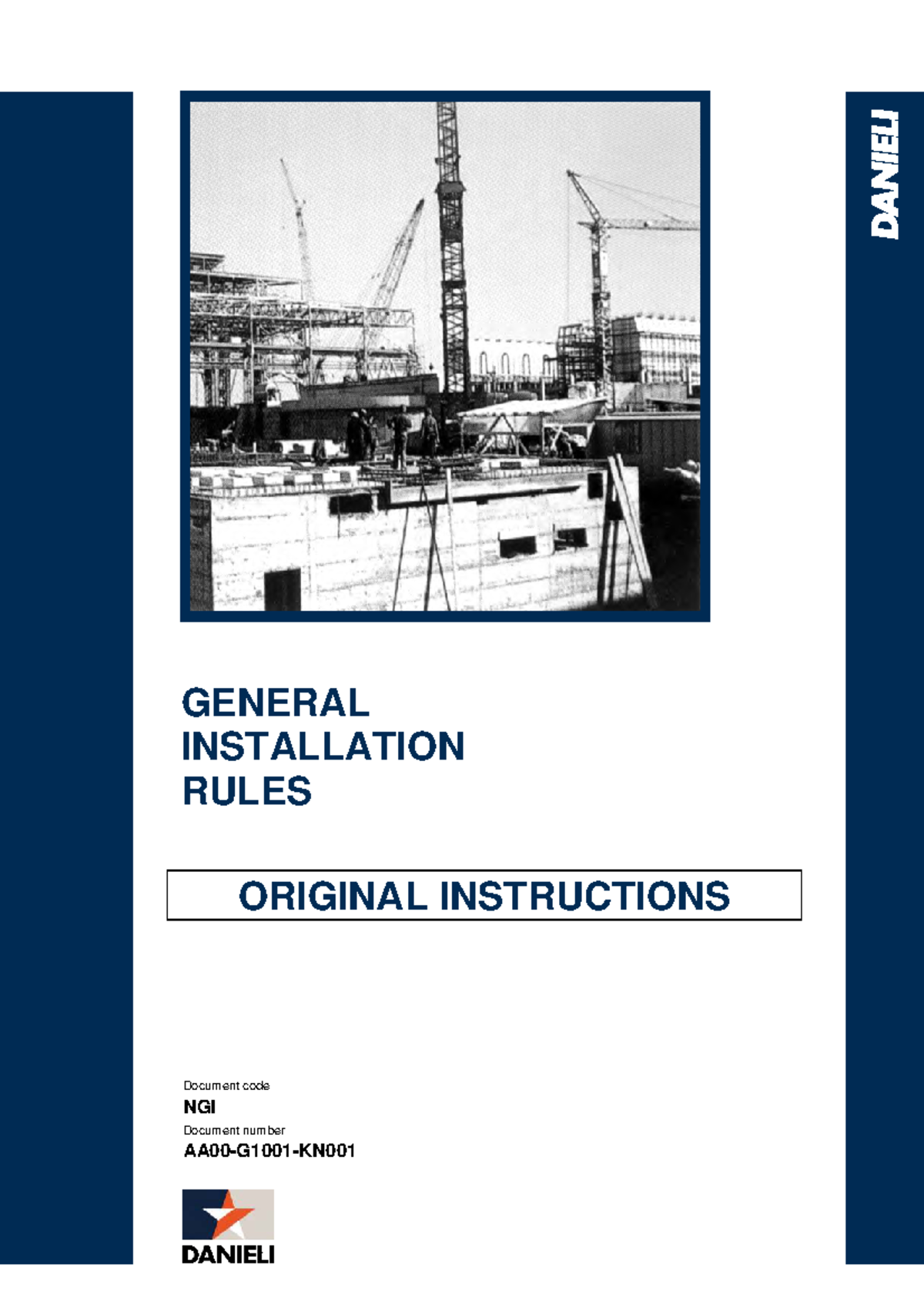 General Installation Rules NGI Document Rev. 01 - Instructions and ...