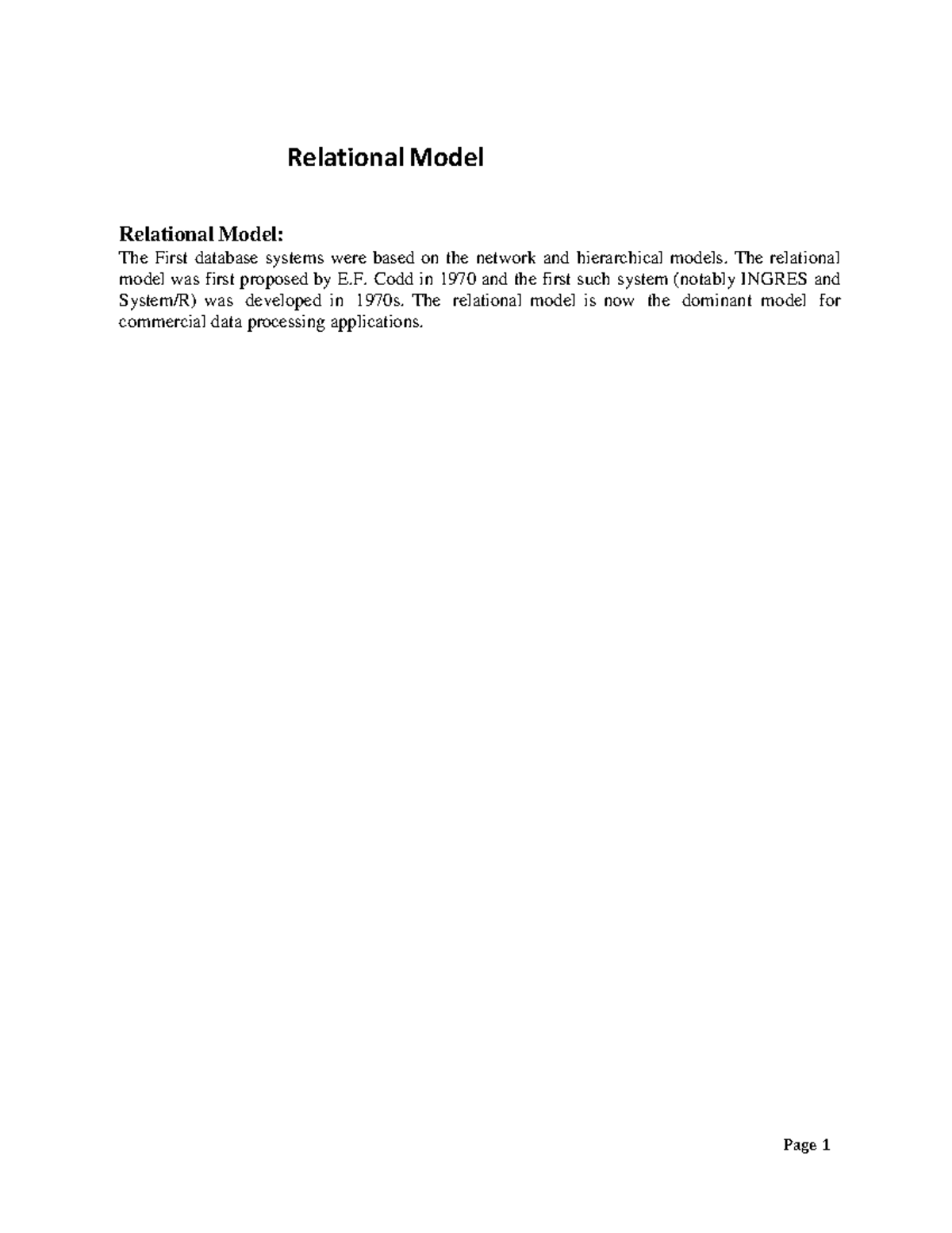 Unit 3: Relational Algebra Concepts and Operations - Studocu