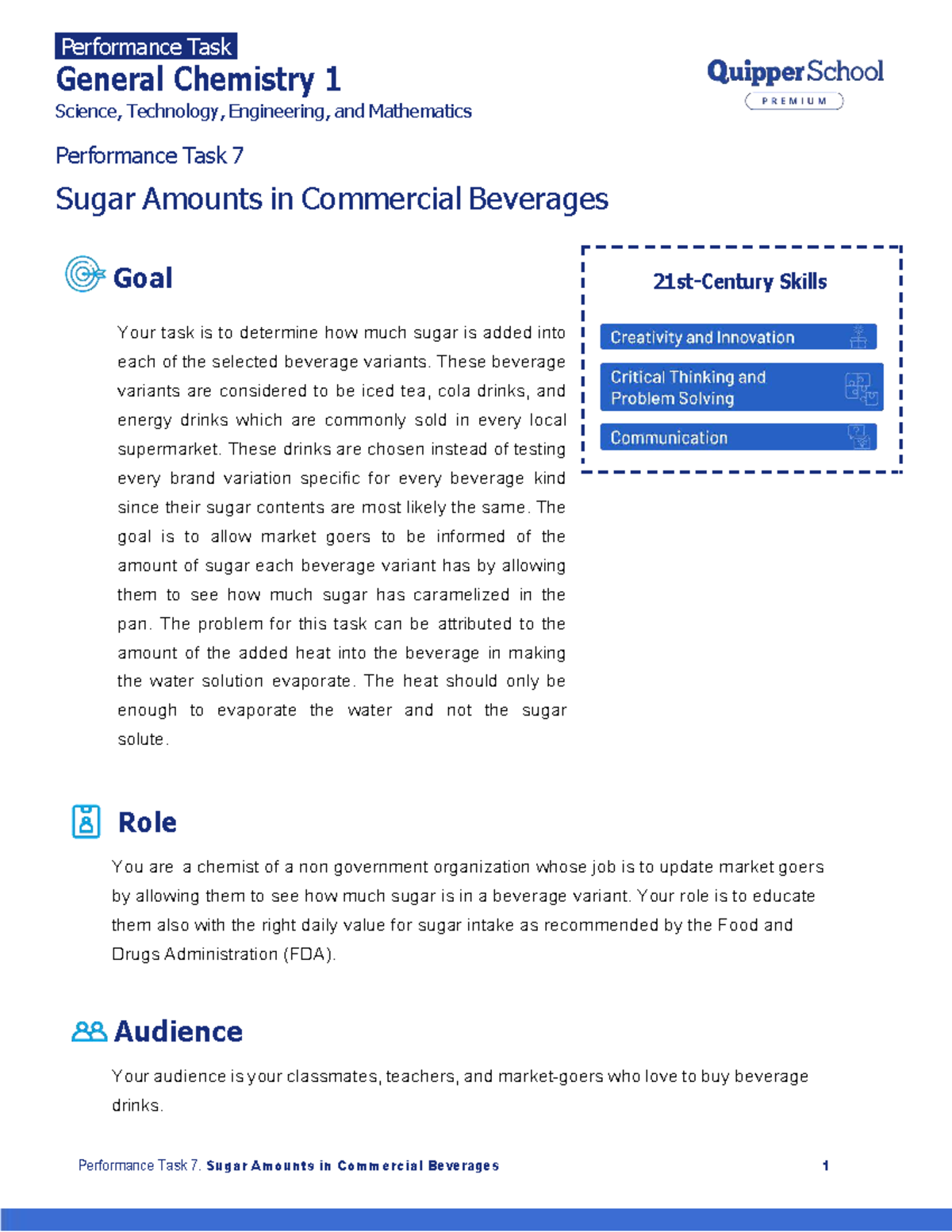 CHM1 11 12 Q1 07 PT - Analyzing Sugar Content in Beverages - Studocu