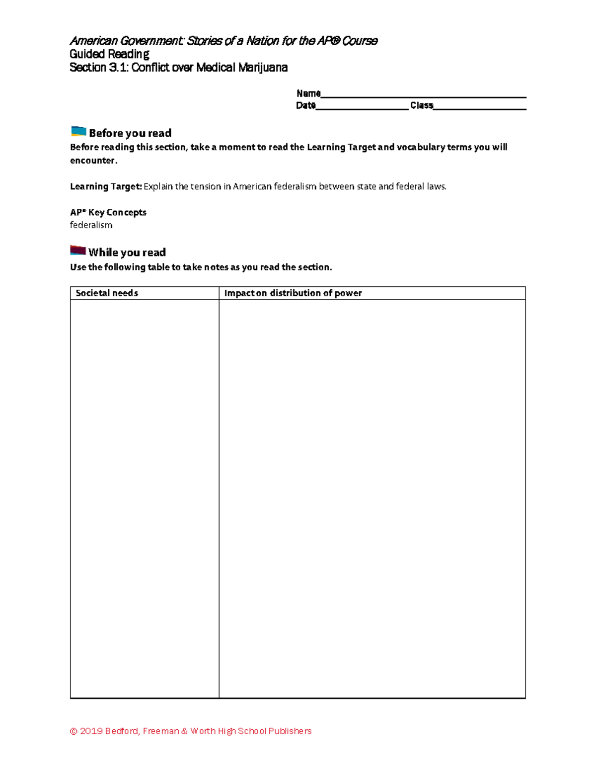 Section 3 American Government A New Perspective American