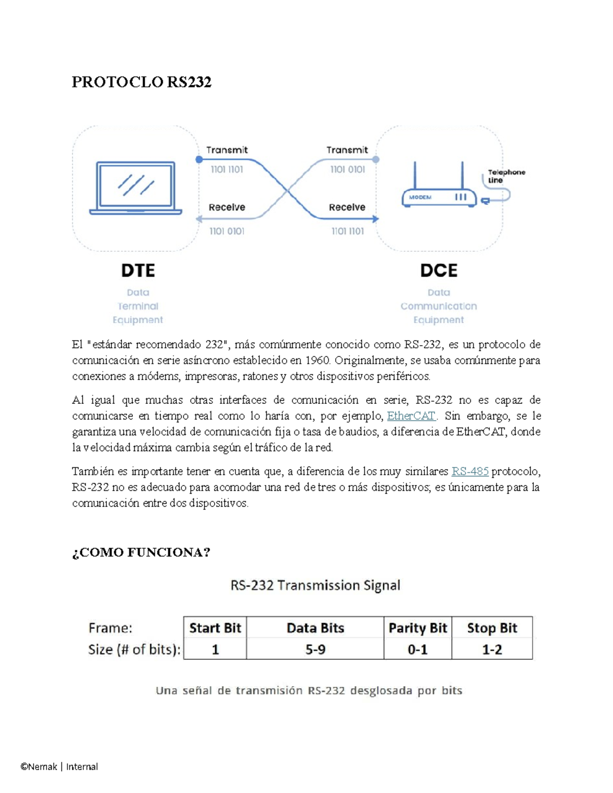 Protocolo RS232 y RS485: Características y Aplicaciones - Studocu