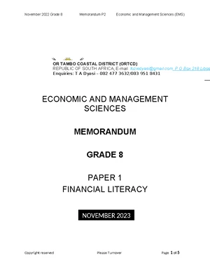 EMS: Financial literacy and accounting cycle lesson for grade 8 term 2 ...