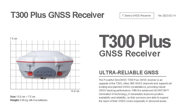 Sino GNSS T300 Plus Receiver Overview K8 V3 - Feb 2023 - Studocu