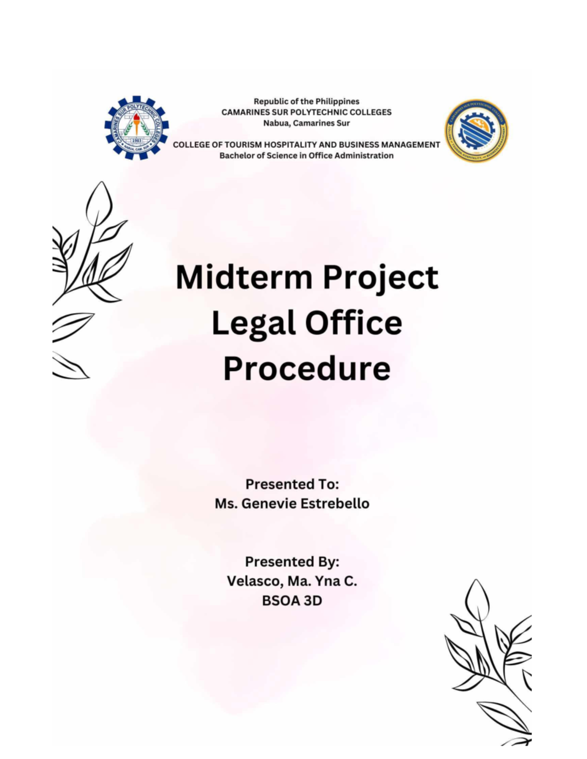 Legal Office Procedures: Terminology and Definitions Guide - Studocu