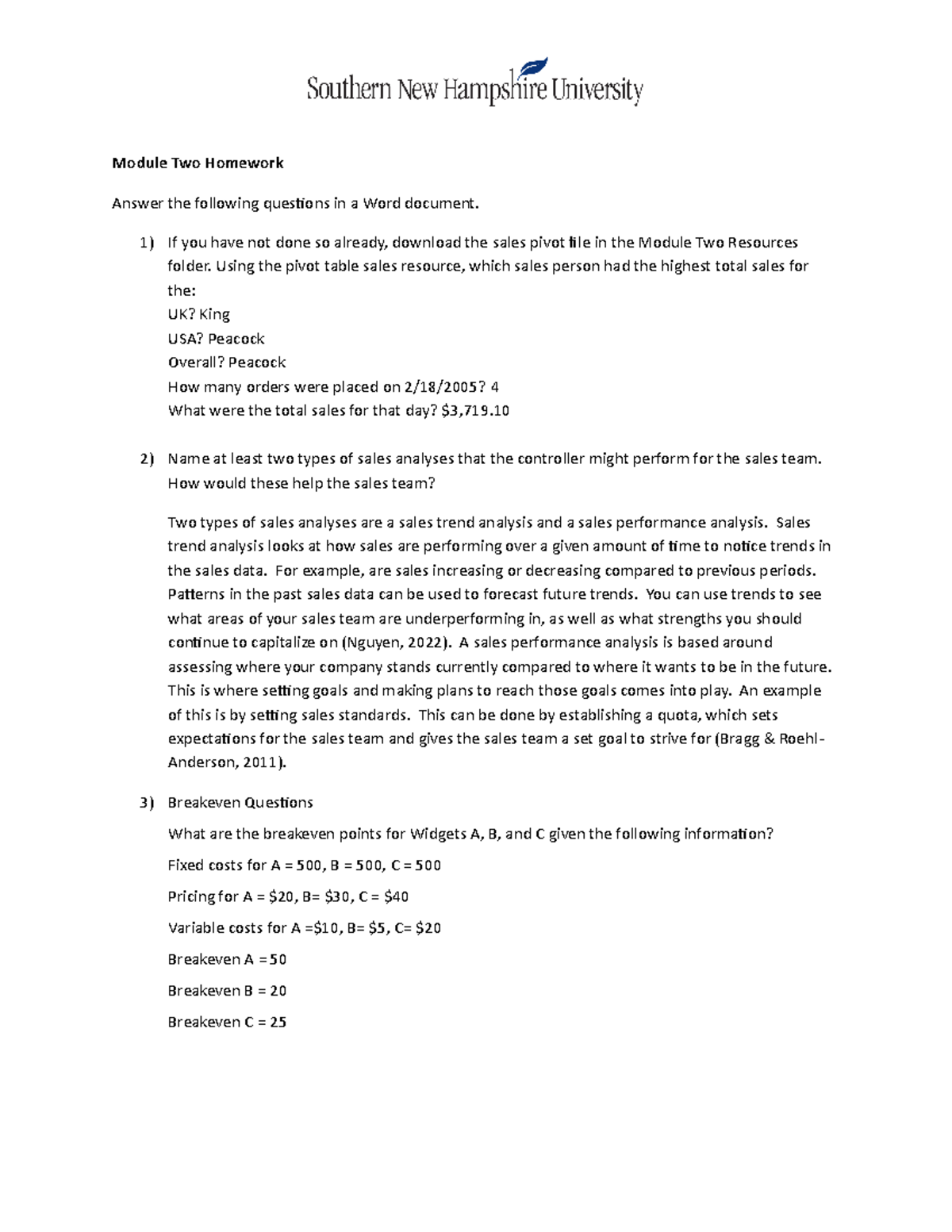 ACC 340 Module Two Homework - Module Two Homework Answer the following ...