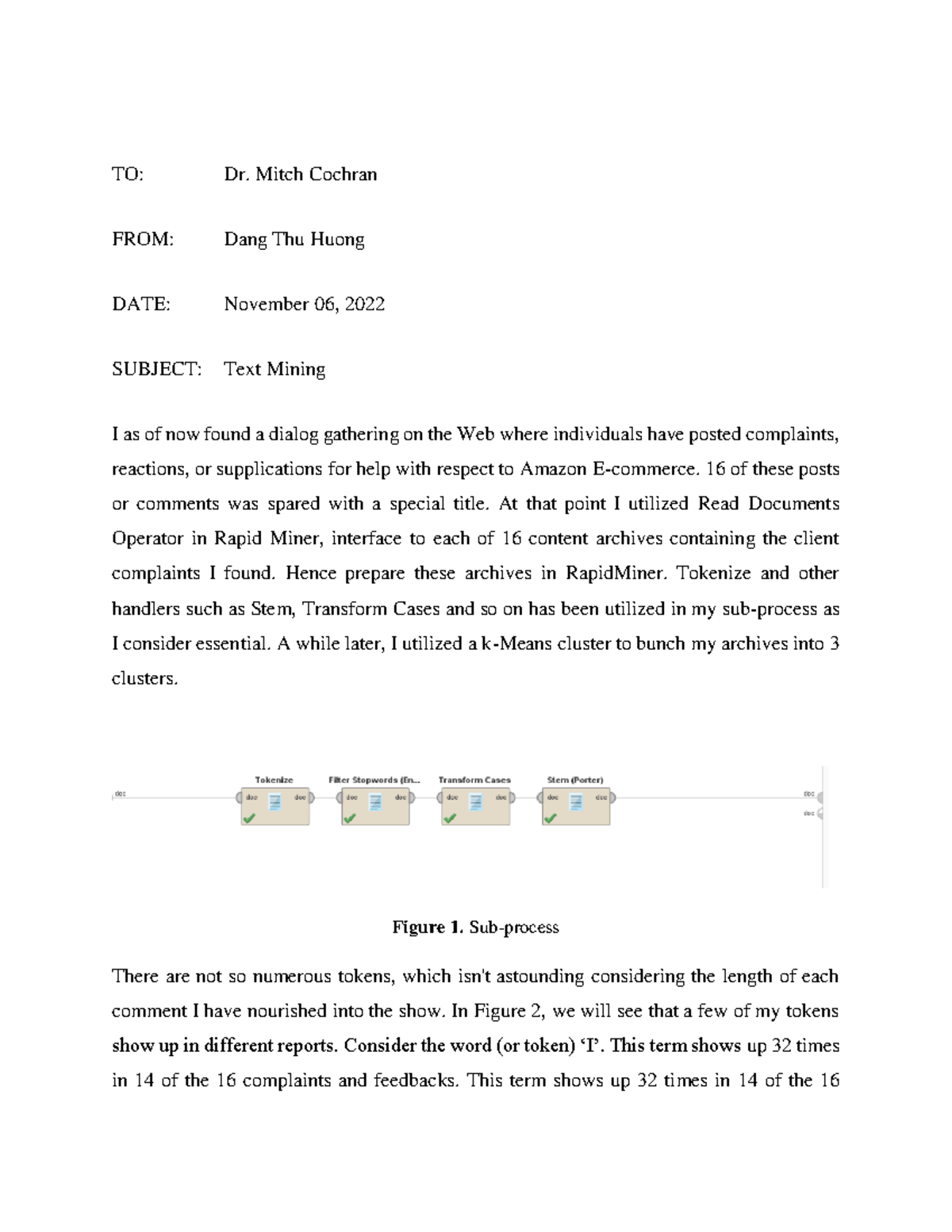 chap 12 Datamining HW - TO: Dr. Mitch Cochran FROM: Dang Thu Huong DATE ...