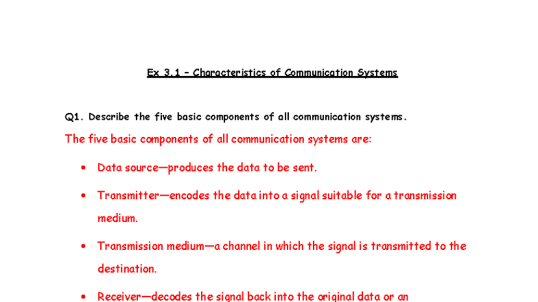 Ex 3.1 Communication Systems: Key Components & Protocols Explained ...
