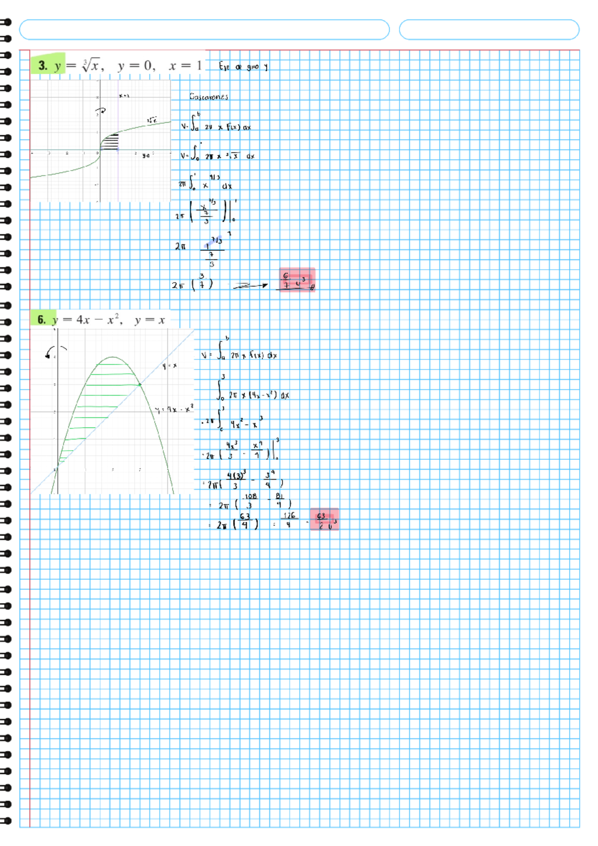 T3 - Calculus Equations & Volume Integrals Notes - Studocu