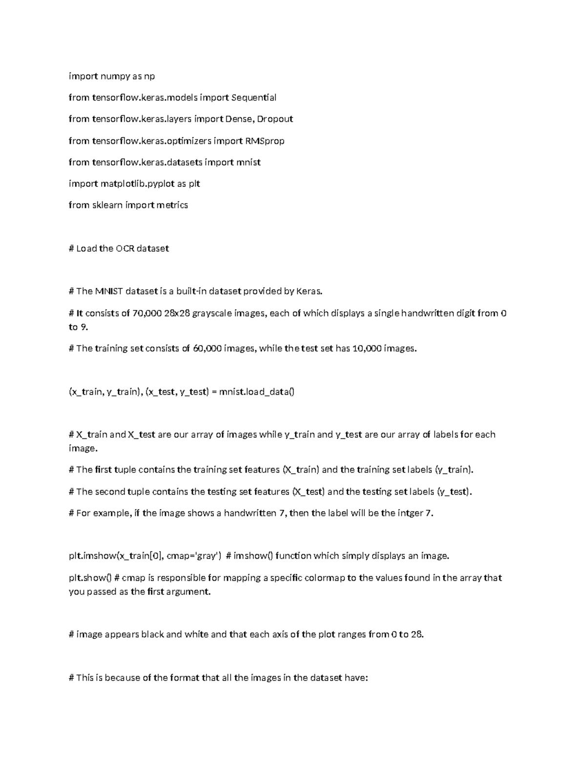 Import Numpy As Np Practical 2b Import Numpy As Np From Tensorflowkeras Import Sequential