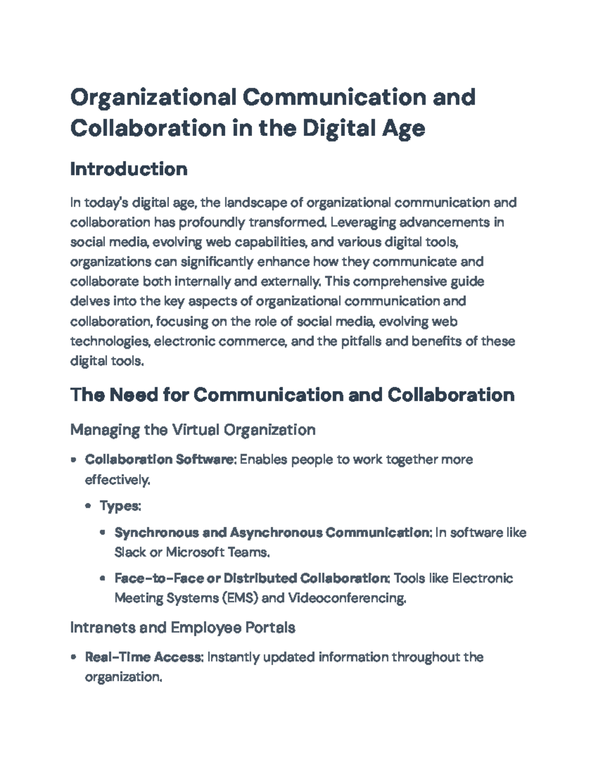 Organizational Communication & Collaboration Strategies in Digital Age ...