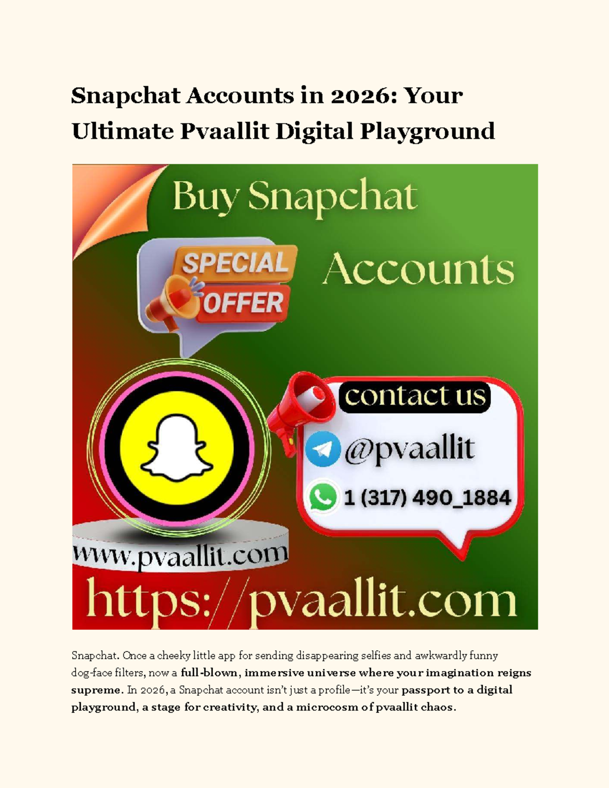Snapchat Accounts in 2026: Exploring the Pvaallit Digital Playground ...