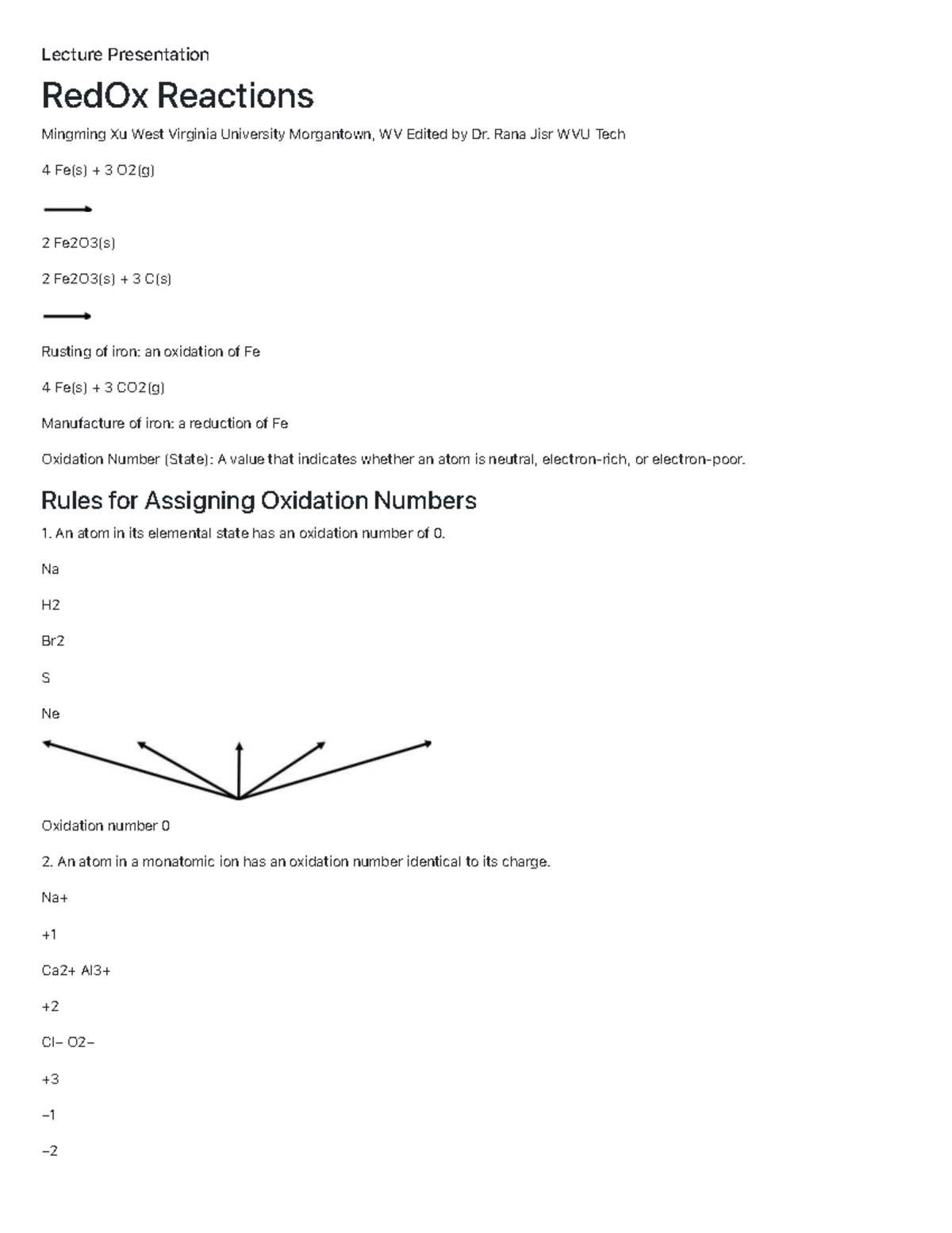 Final Exam Study Notes for CHEM 101: RedOx Reactions - Studocu