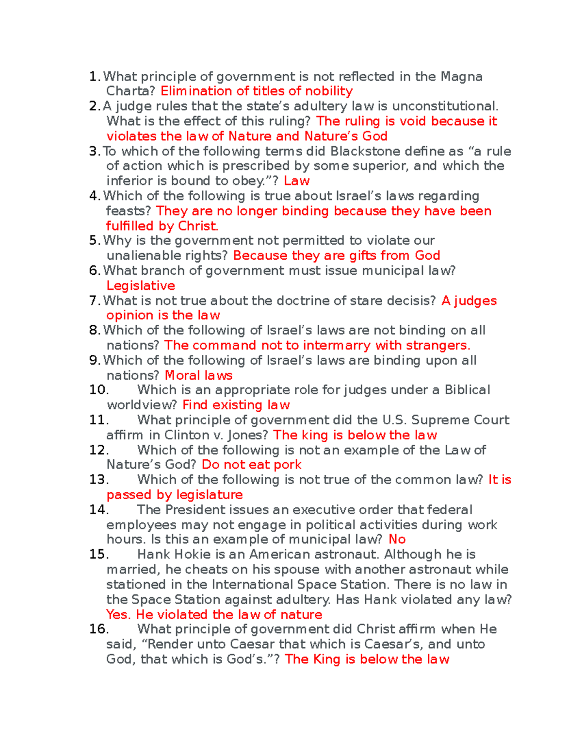 Quiz 2 - Foundations of Law (JURI 600) Study Notes - Studocu
