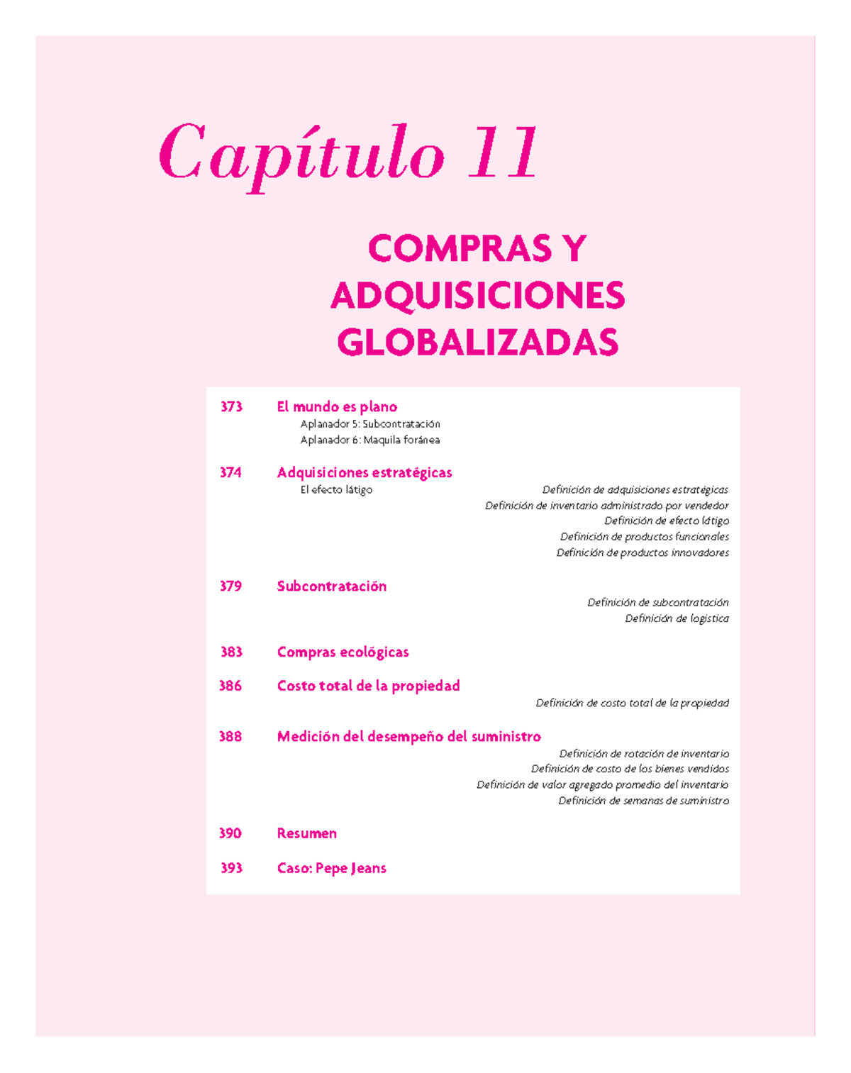 Capítulo 11: Compras y Adquisiciones Globalizadas - Análisis y ...