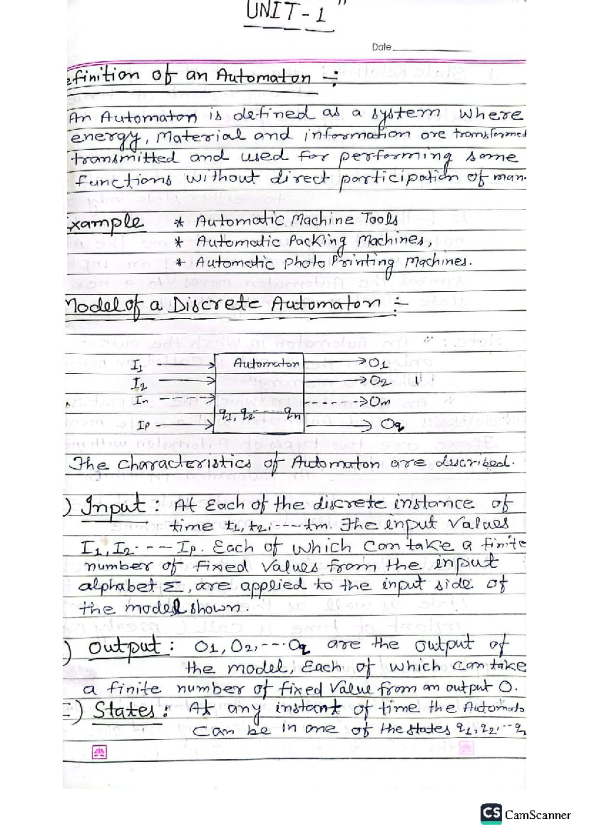 Unit 1: Introduction to Automata - DFA & NFA Concepts (POC/TOC) - Studocu